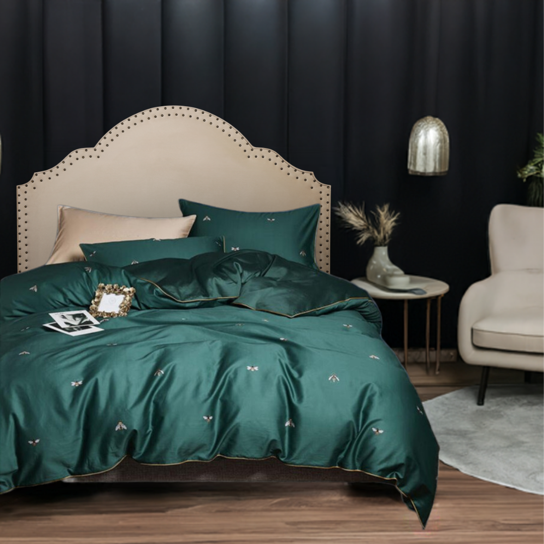 Emerald Bee Bedding Set - Uniquely Beautiful Bedding – Castle Home